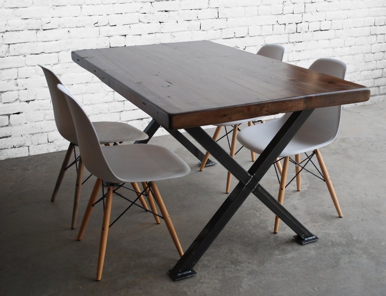 Modern Reclaimed Wood Dining Table 1.5 Thick Reclaimed - Etsy