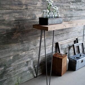 Rustic Console Table With Locker Basket. Choose Size and Wood Finish ...