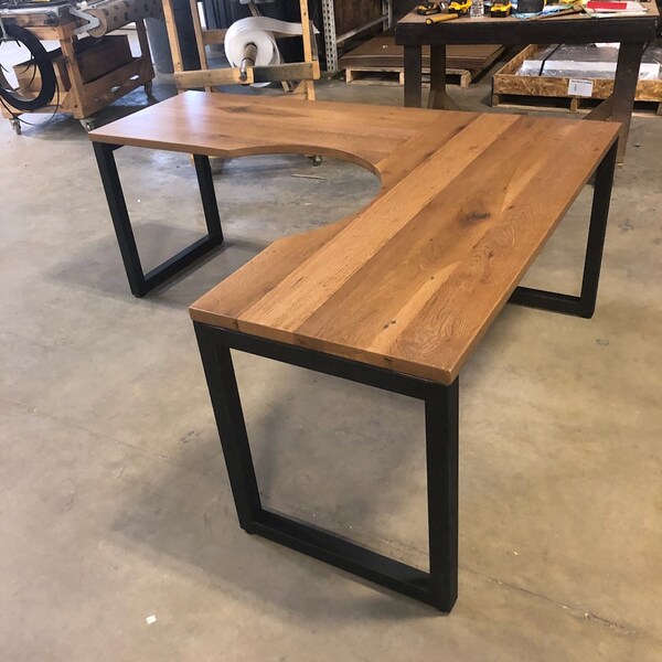 L Shaped Desk Wood - Etsy