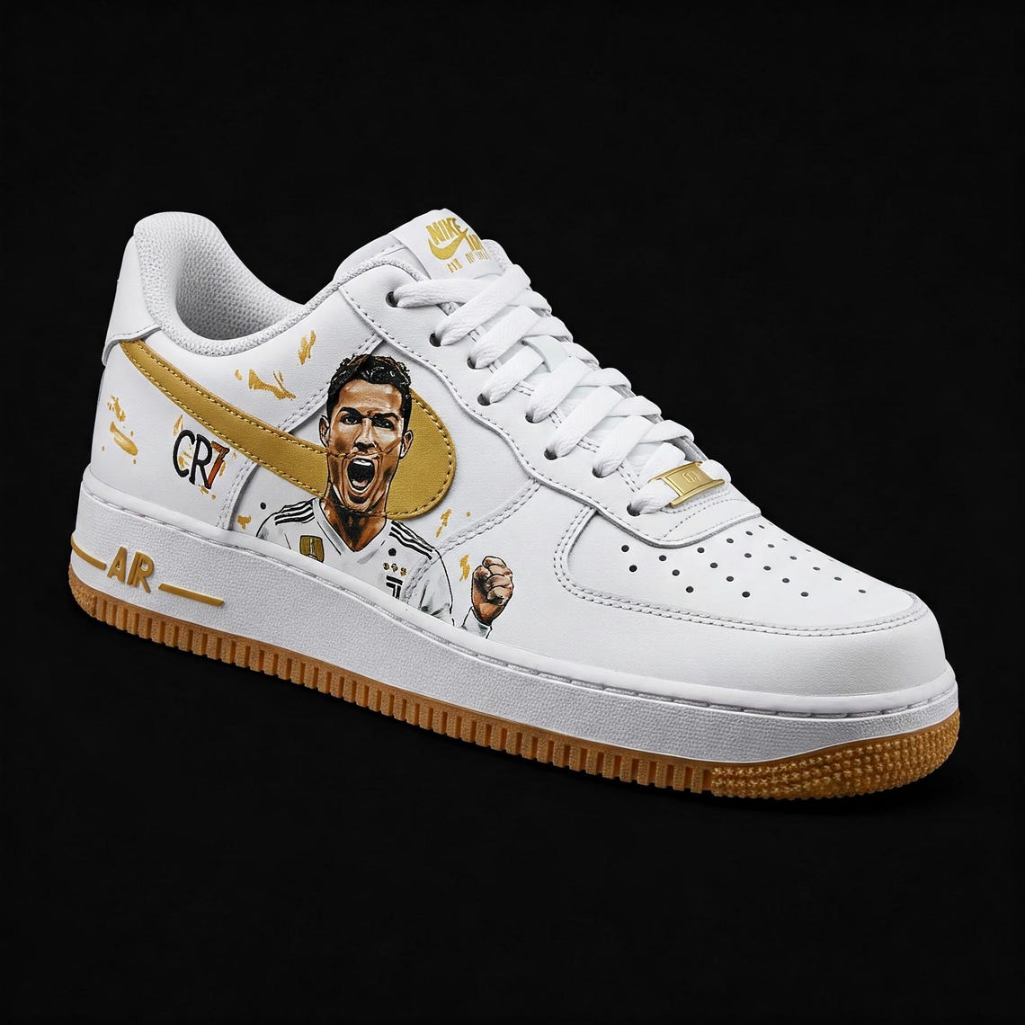 Cristiano Ronaldo Inspired Custom Air Force 1 Sneaker L Custom Shoes L ...