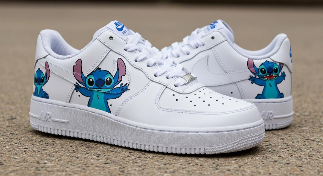 Stitch Cartoon Inspired Custom Nike Shoes L Custom Shoes L Nike Shoes L ...