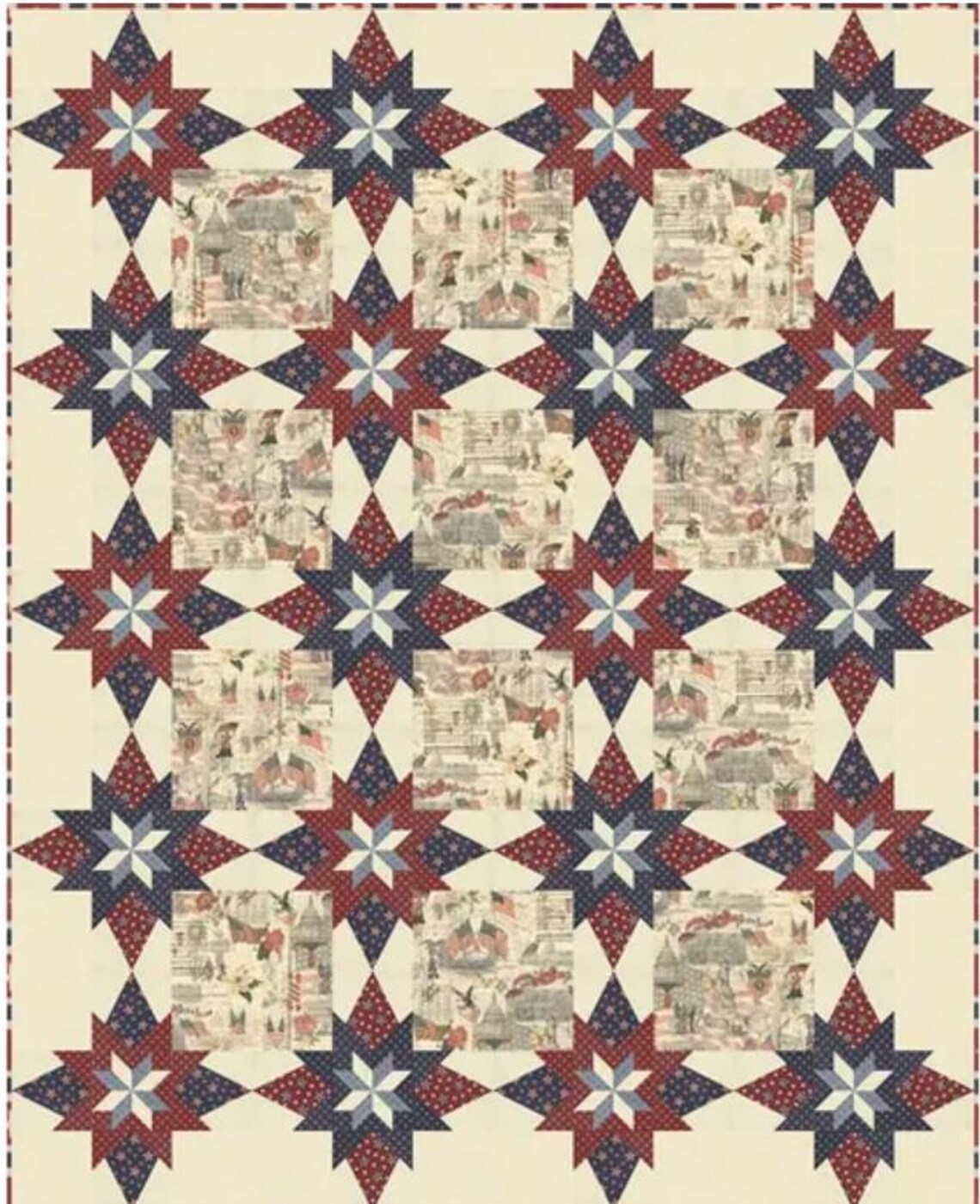 Noel Boxed Quilt Kit (72x 90) America 250 Years by Deb Strain for Moda ...
