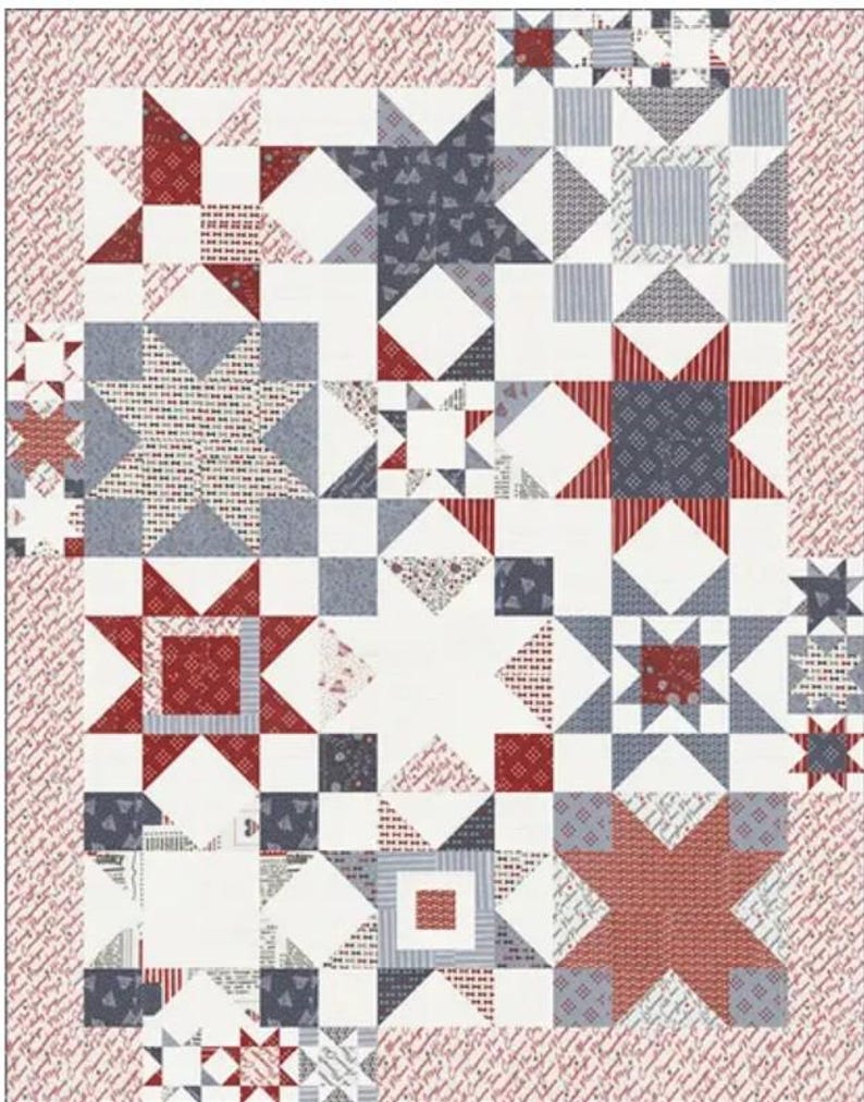 Boxed Seeing Stars Quilt Kit (66 X 84) by Sweetwater for Moda Fabrics ...