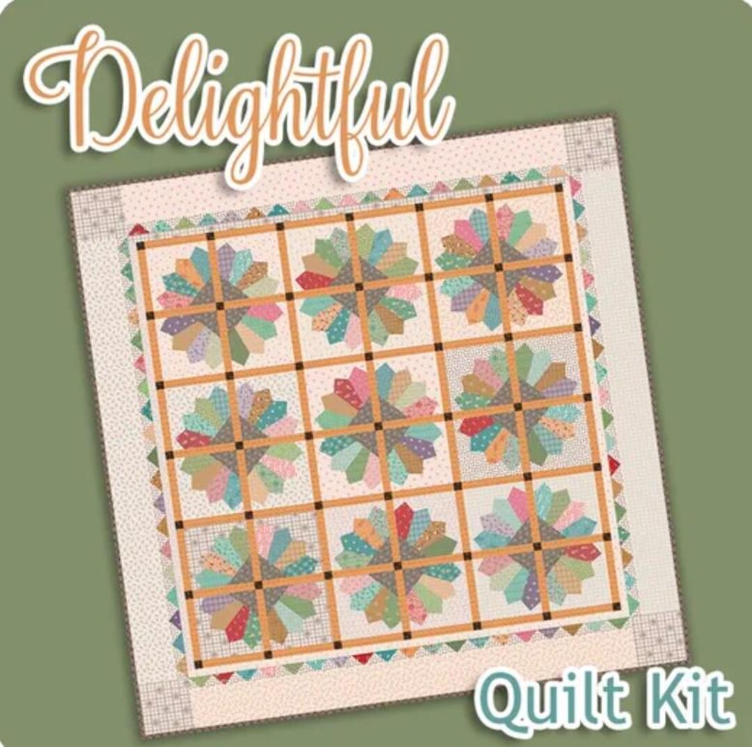 August Shipping -delightful Quilt Kit - Exclusive Design Featuring Gentler Times by Lori Holt - Etsy