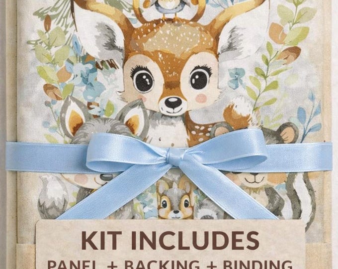 Baby Panel Quilt Kit Includes Latte Backing and Binding- Fawn and ...