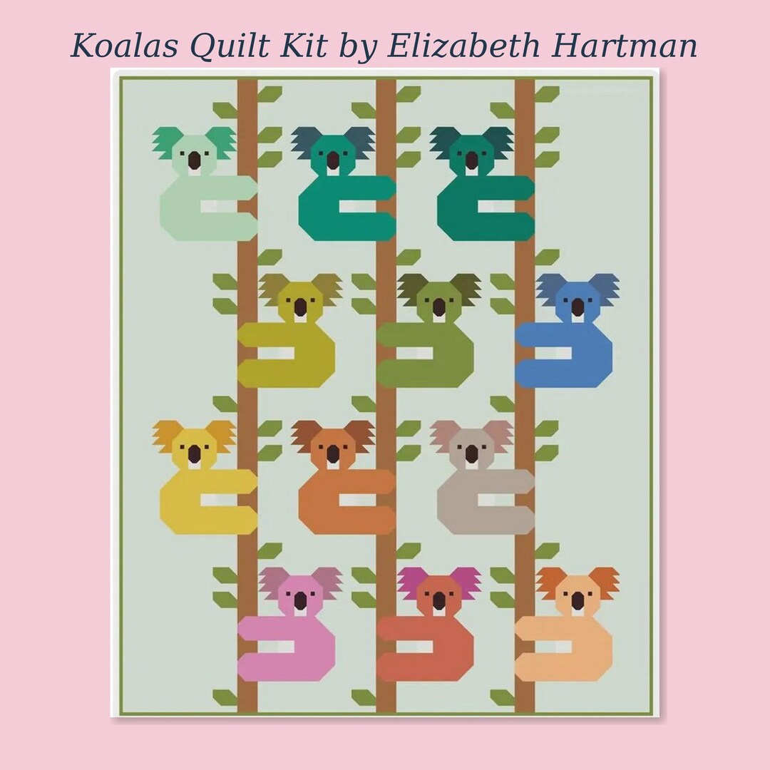 Koalas Quilt Kit by Elizabeth Hartman Featuring Bella Solids Moda ...
