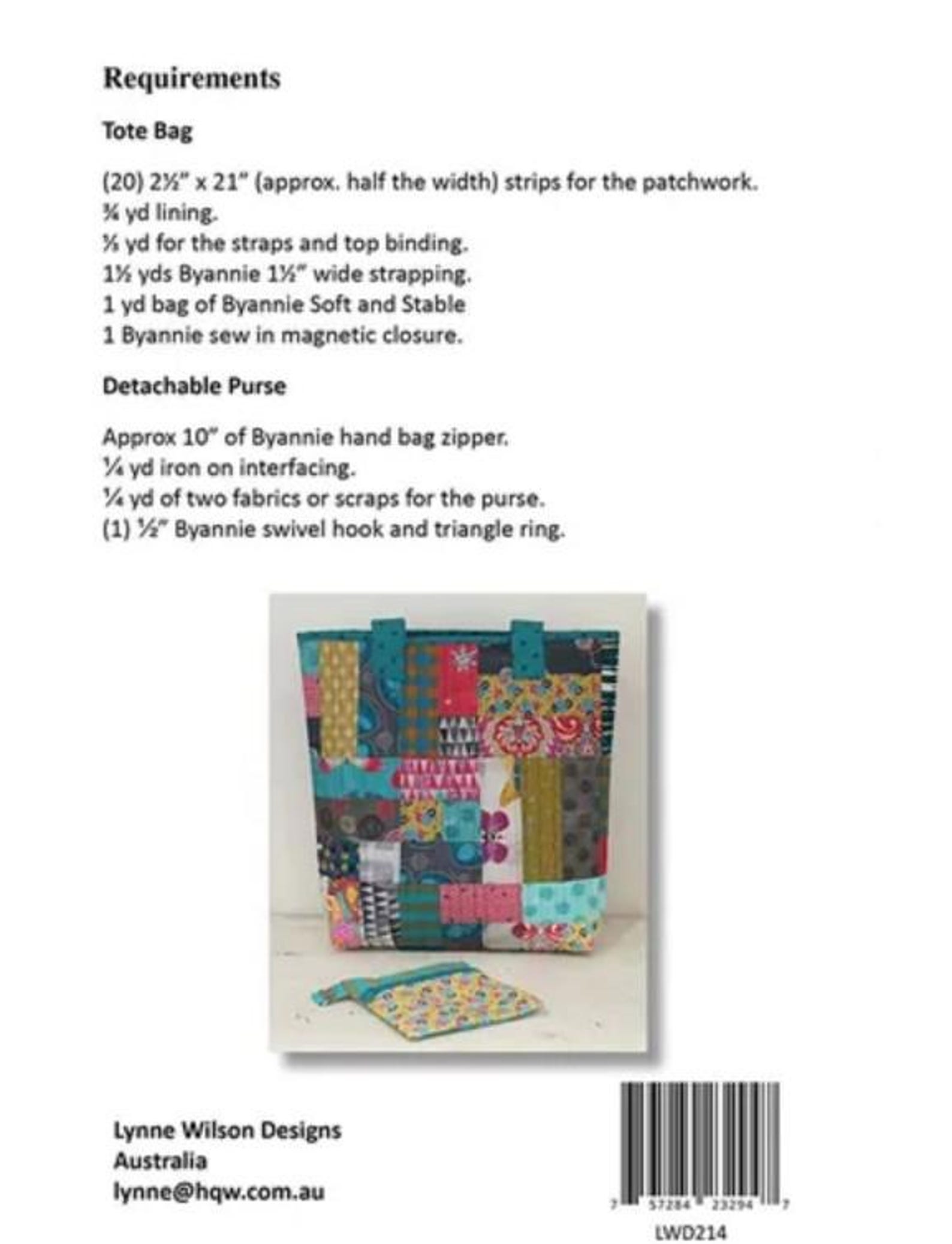 Everyday Tote Bag Sewing Pattern by Lynne Wilson Designs #LWD214 - Etsy