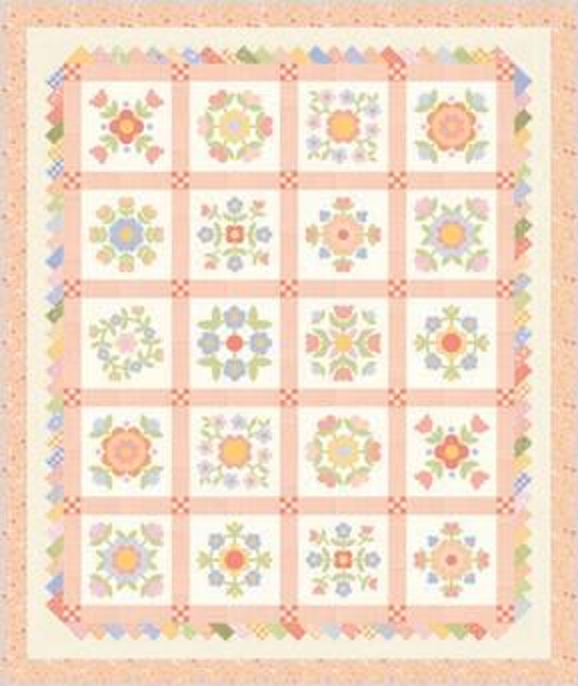 Primrose Path Quilt Kit Featuring Pastel Prairie Panel 64x76 by Heather ...
