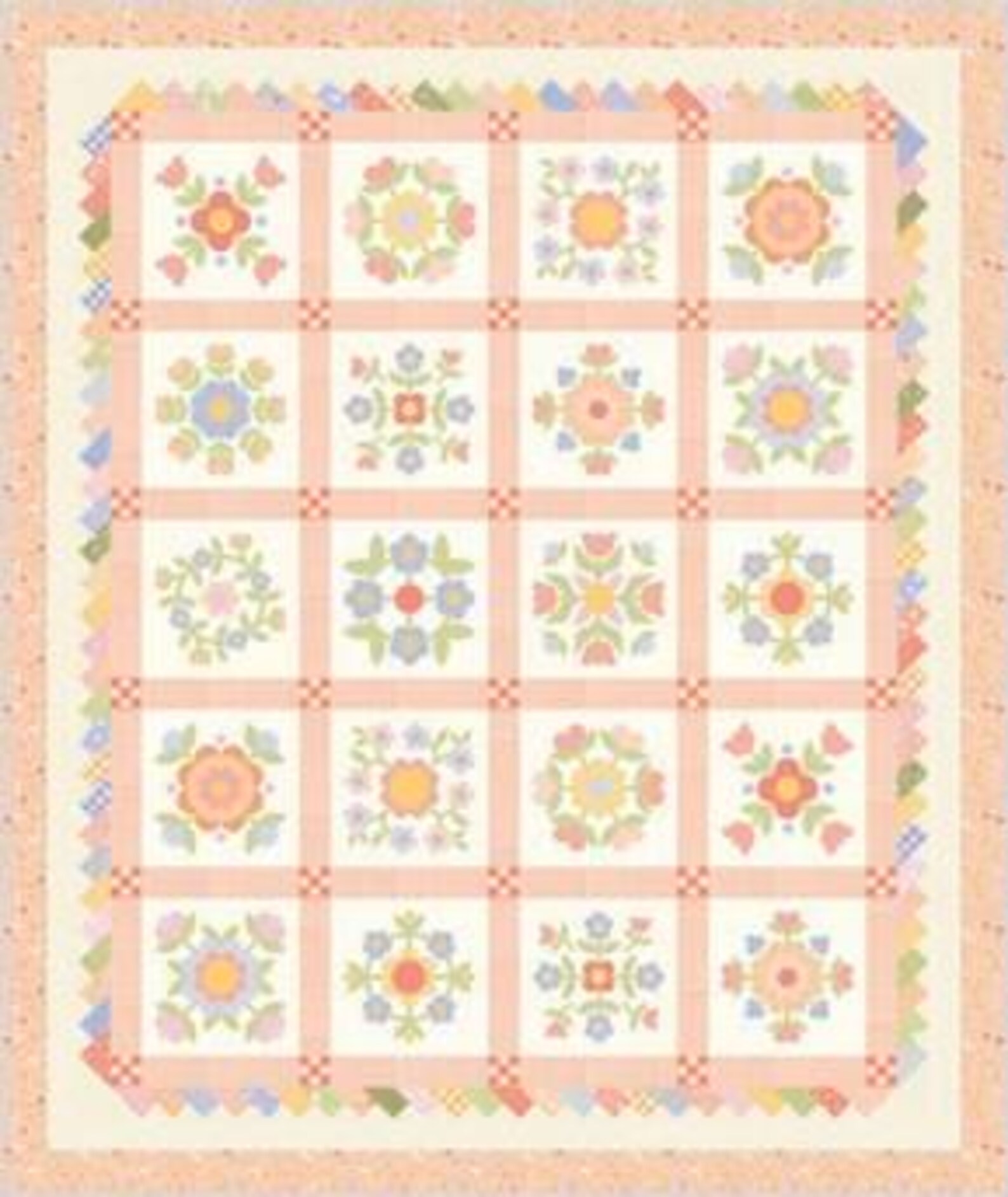 Primrose Path Quilt Kit Featuring Pastel Prairie Panel 64x76 by Heather ...