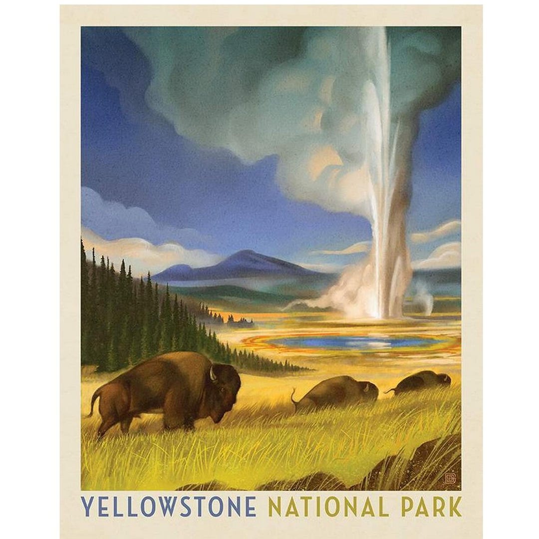 National Parks Yellowstone Poster Panel – Anderson Design Group – Riley ...