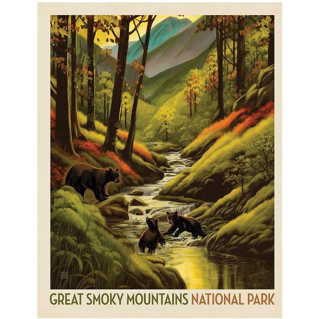 National Parks Great Smoky Mountains Poster Panel – Anderson Design ...