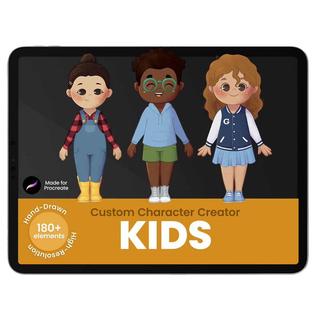 Character Creator: Kids (for Procreate) - Etsy