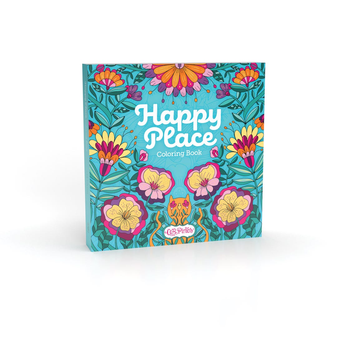 Happy Place Coloring Book - Etsy