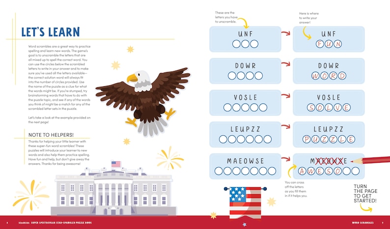 Patriotic Puzzle Book: 100 American Themed Word Searches, Crosswords ...