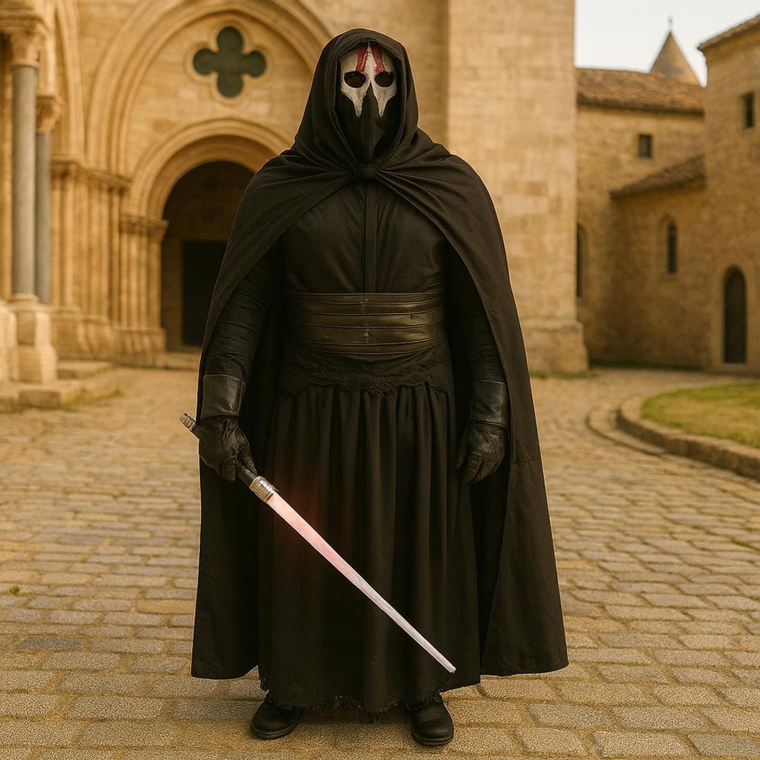 Dark Lord Hooded Robe Costume, Mask, Belt, Cosplay Outfit - Etsy
