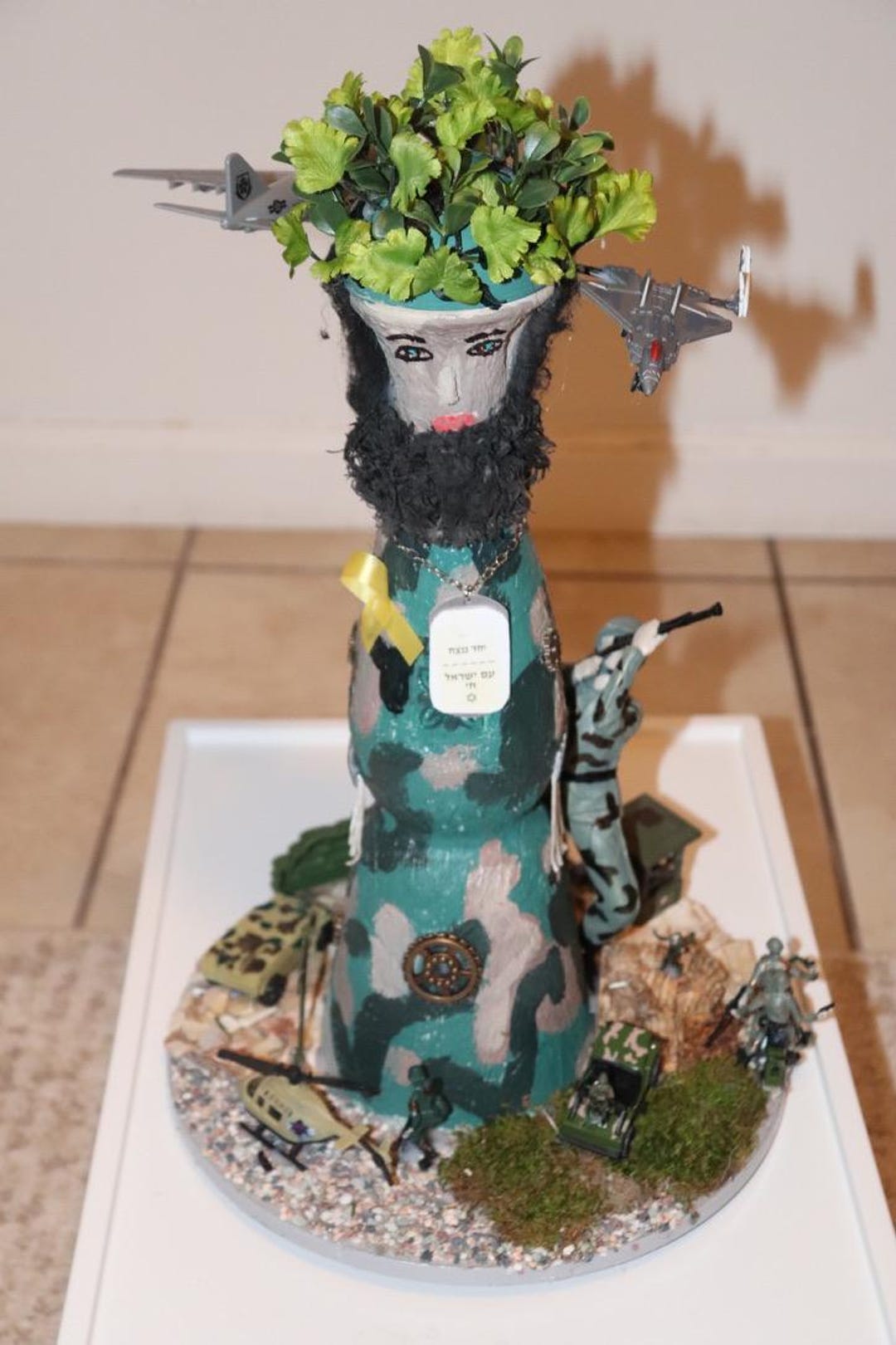 Handmade Israeli Soldier Sculpture – Repurposed Bottle Art • IDF ...