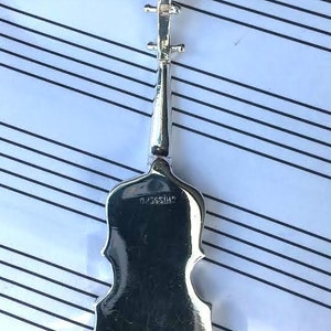 Realistic Jewelry, Lourdes' Cello No CL02 Sterling Silver Cello - Etsy