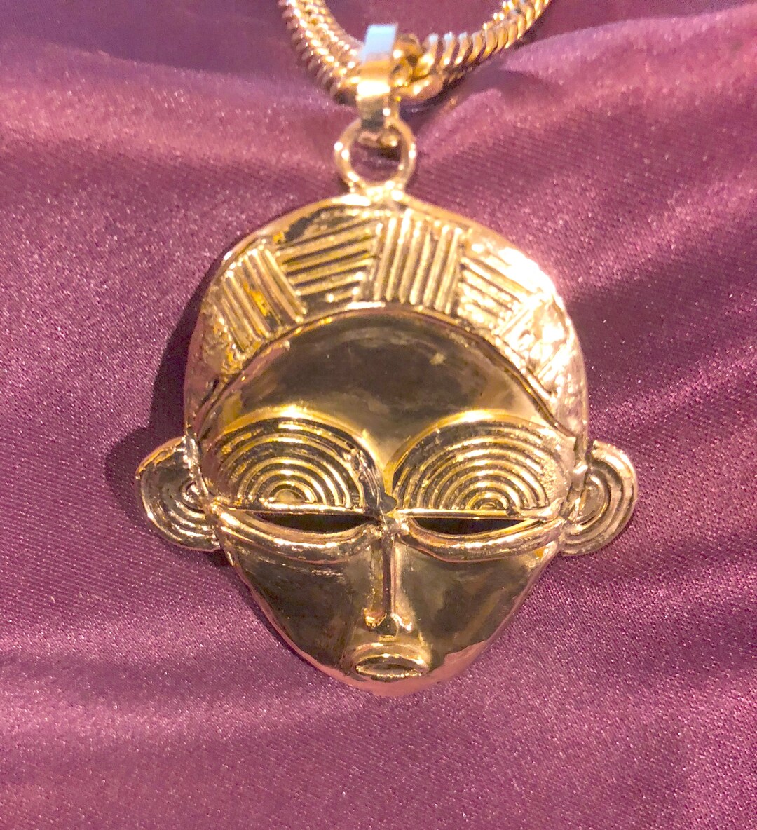 14 K Solid Gold African Glory Mask No 18 Authentic Chisseko Heirloom - Etsy