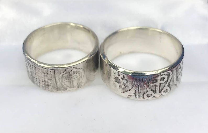 NEW Sterling Silver Adinkra Wedding Bands Adinkra Symbols - Etsy