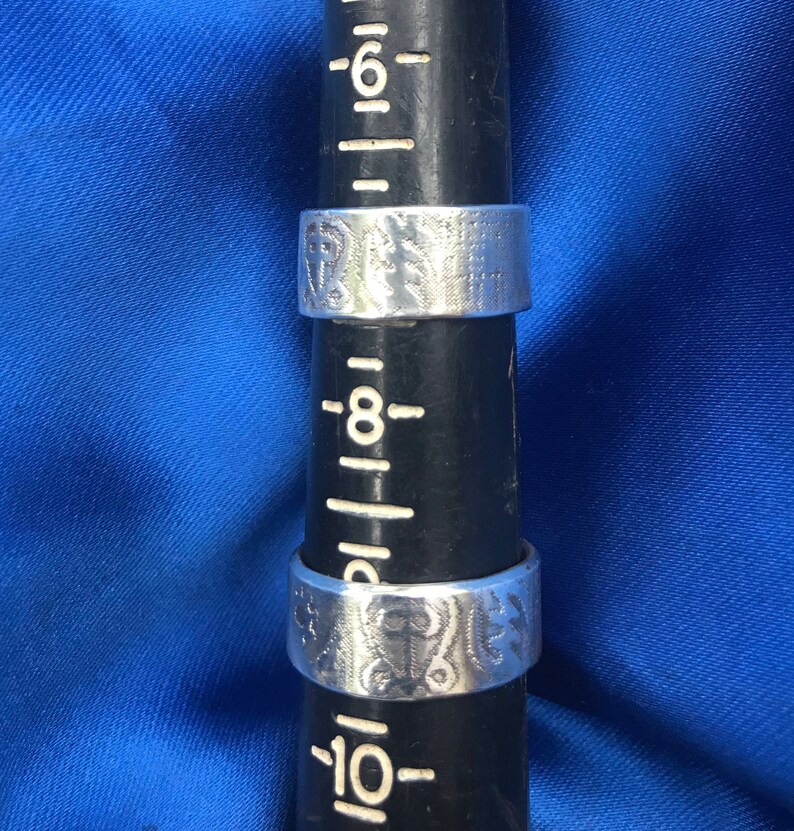 NEW Sterling Silver Adinkra Wedding Bands Adinkra Symbols - Etsy