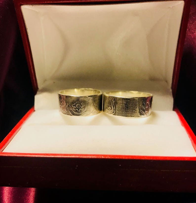 NEW! Sterling Silver Adinkra Wedding Bands, Adinkra Symbols African ...