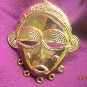 14K Solid Gold Glory Mask No 14 Authentic African Heirloom Chisseko - Etsy