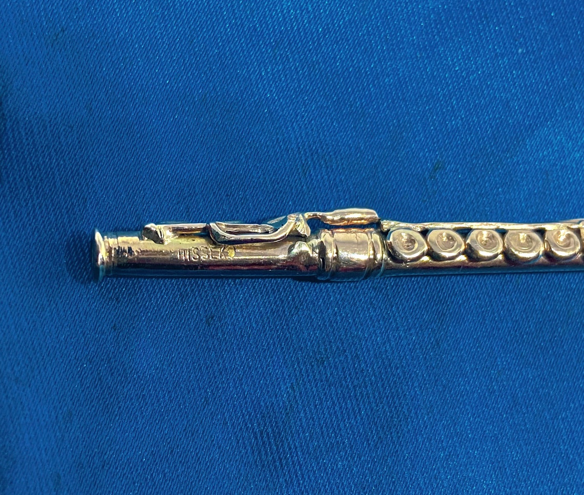 14K Solid Gold Realistic Flute Pendant New Flute Chisseko Special - Etsy