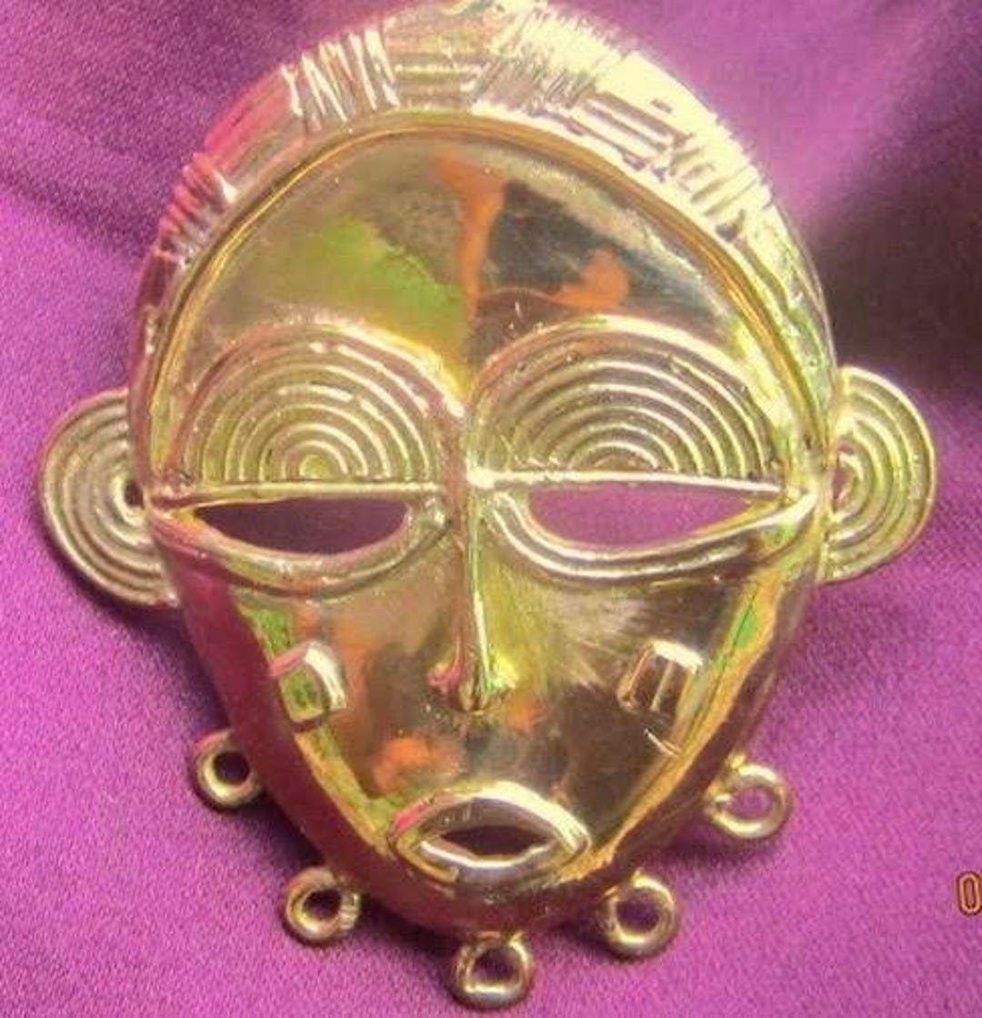 14K Solid Gold Glory Mask No 14 Authentic African Heirloom Chisseko - Etsy