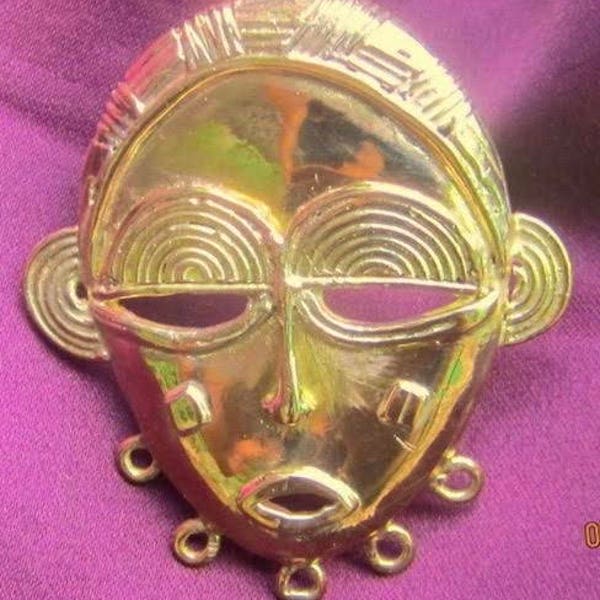 African Mask Pendant - Etsy