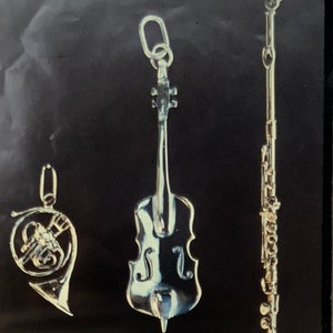 Realistic Jewelry, Lourdes' Cello No CL02 Sterling Silver Cello - Etsy