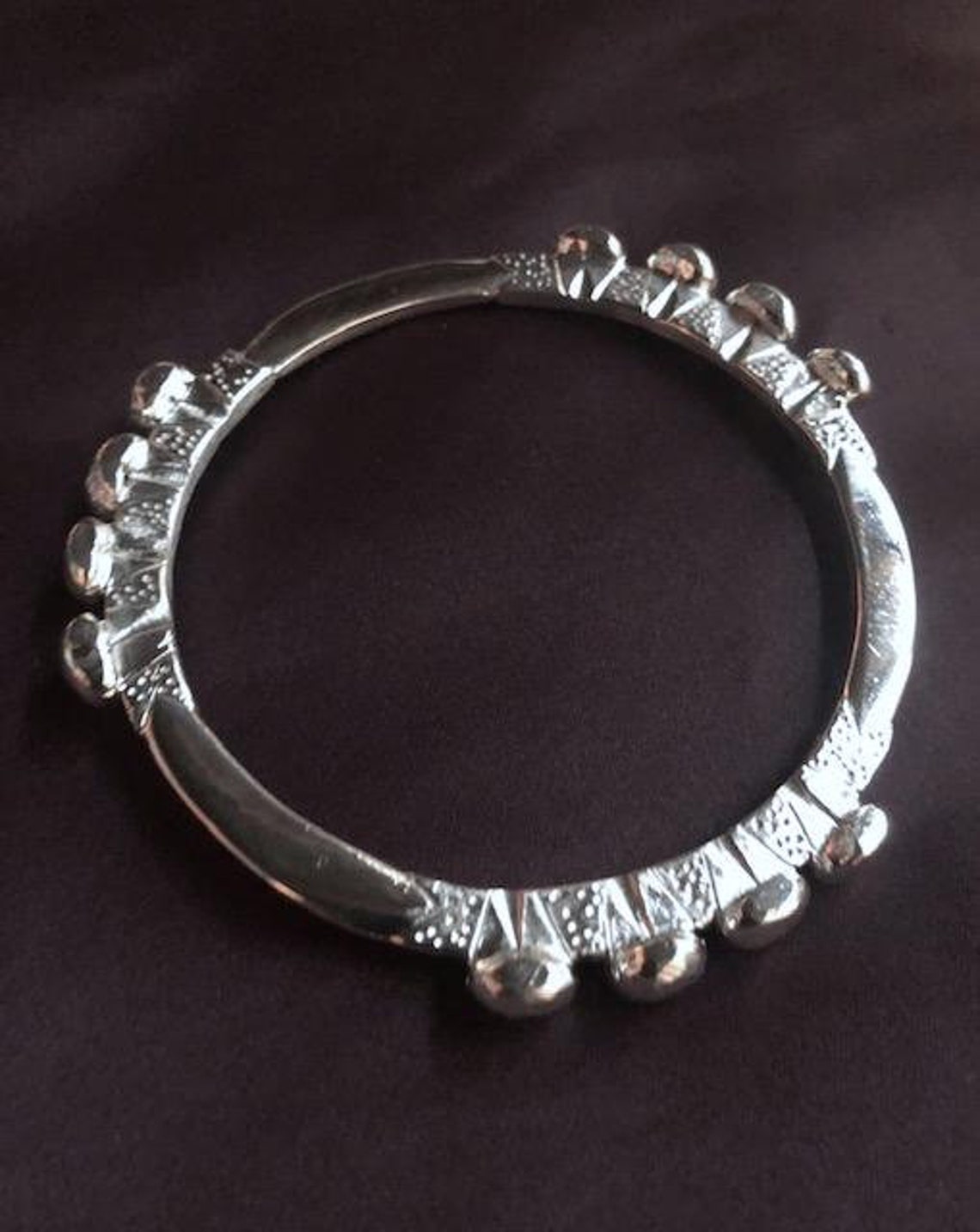Heavy Bangle No 5c Sterling Silver Fulani African Ethnic Chic - Etsy