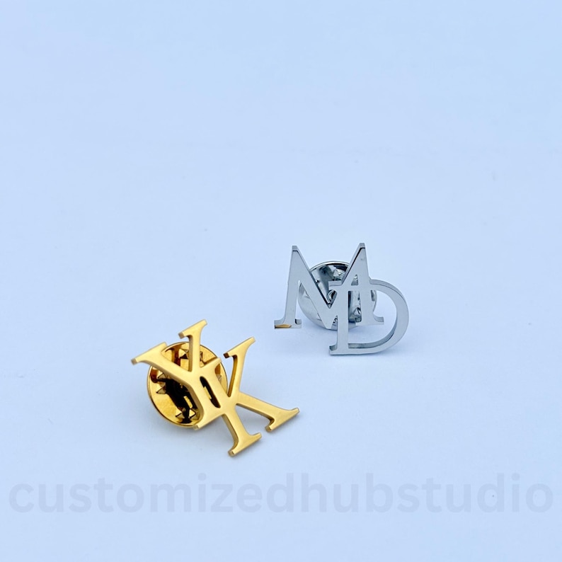 Custom Enamel Lapel Pin: Personalized Logo, Initial, Groomsmen Gift - Etsy