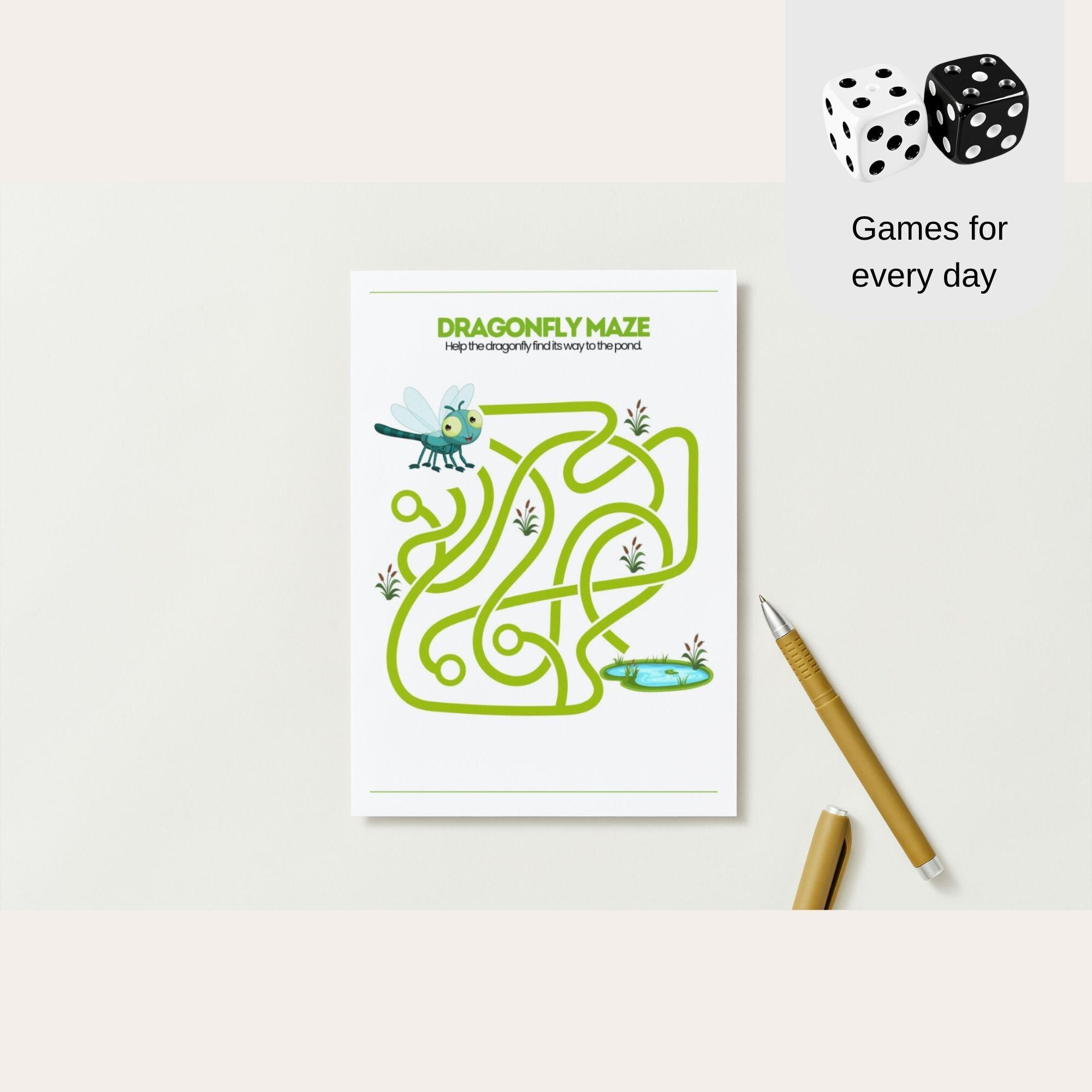 Dragonfly Activity Sheets: Kids Coloring, Mazes, Dot-to-dot (printable ...
