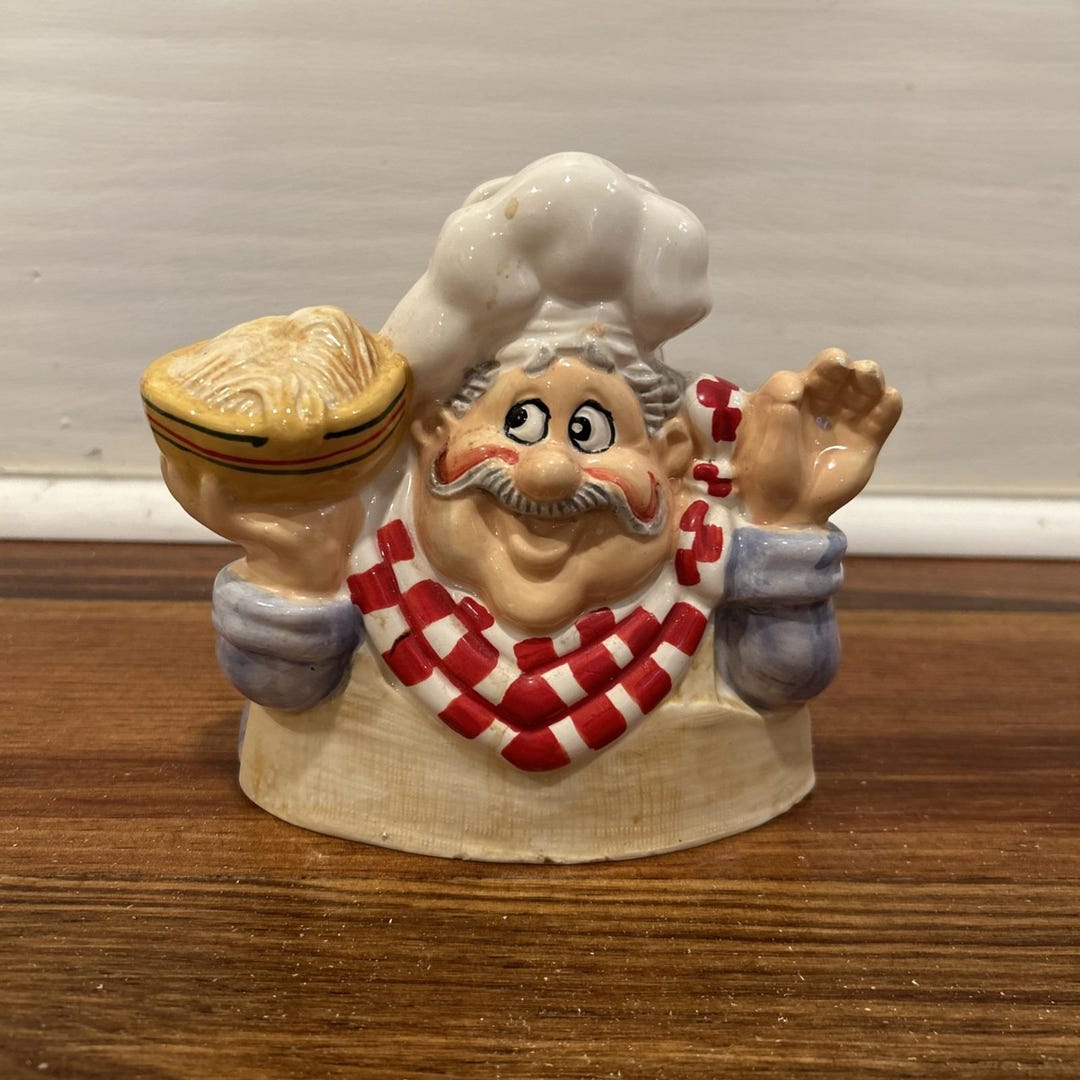 1990s Mr Chef Ceramic Napkin Holder Italian Pasta Vintage Very Cute - Etsy