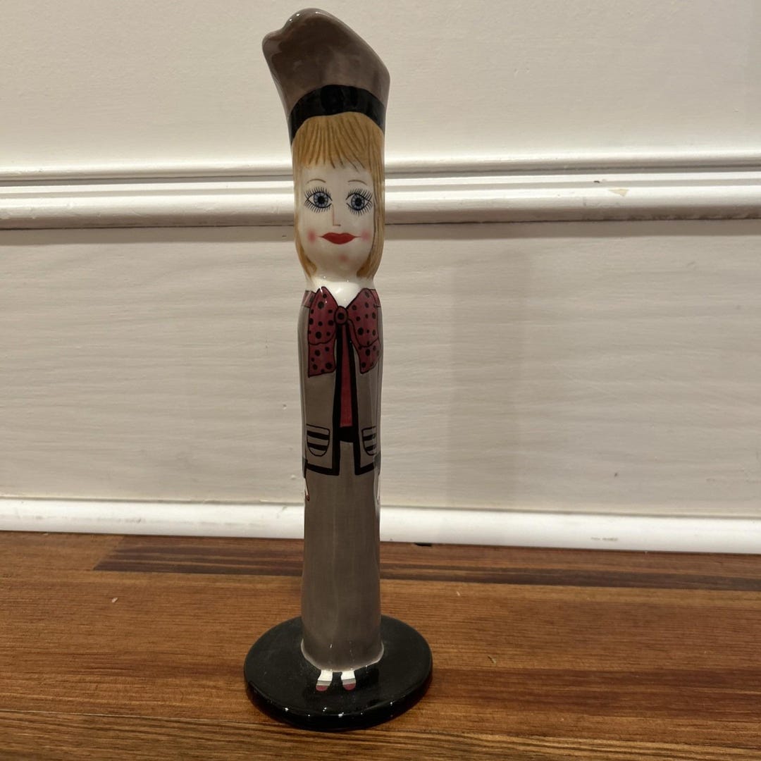 SUSAN PALEY by GANZ Hand Painted "diana's Designer Suit" Vase Candle ...