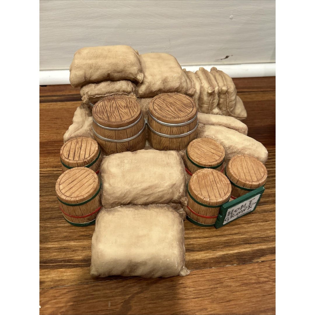 Enesco Home Grown - HTF Barrel Display Stand - Etsy