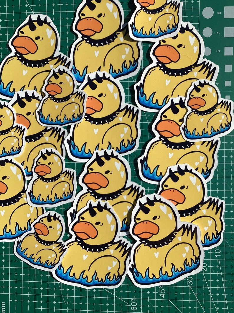 PUNK DUCK Vinyl STICKER — Edgy, Punk Sticker for Laptops, Water Bottles ...
