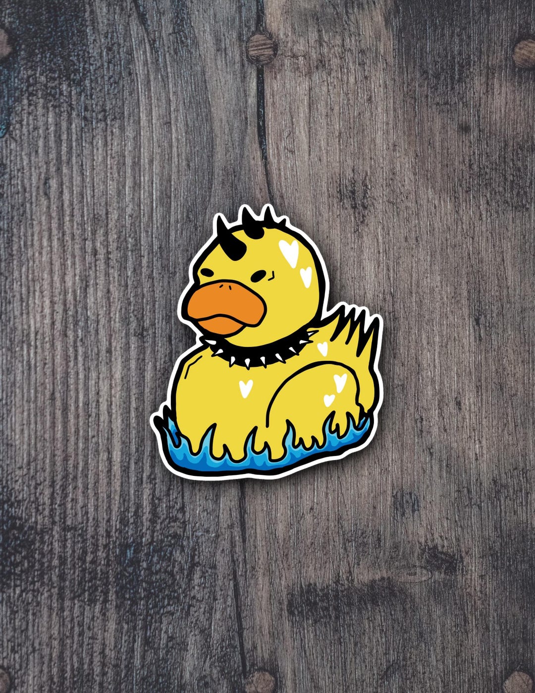 PUNK DUCK Vinyl STICKER — Edgy, Punk Sticker for Laptops, Water Bottles ...