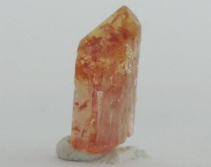 6 Cts Peach Pink Imperial Topaz Terminated Crystal Specimen Ouro Preto ...