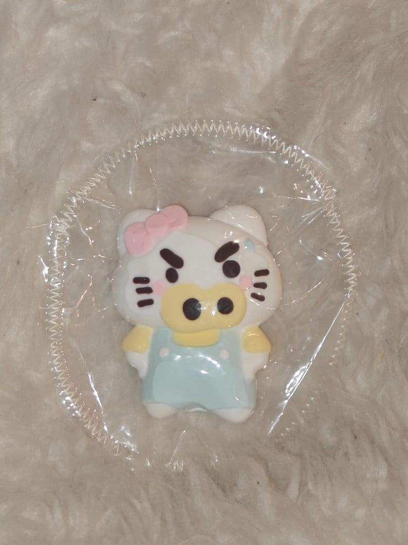 Kawaii Pig Kitty Squishy in Blue Overalls – Cute Pastel Animal Squishy ...