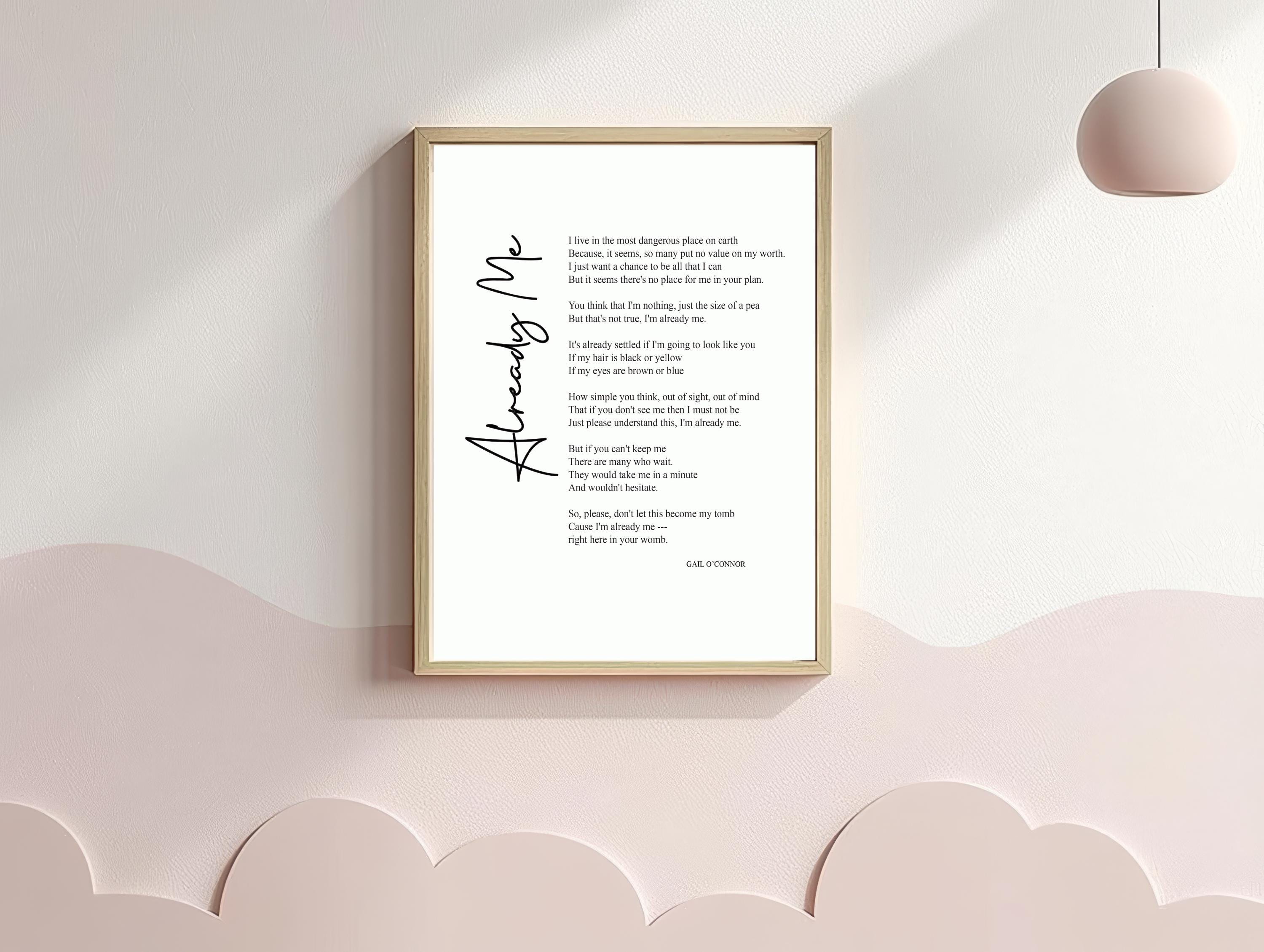 Pro-life | Already Me | Printable Poem | New Parents | Poem Wall Art ...