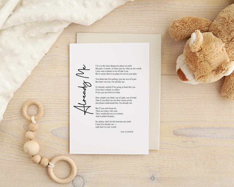 Pro-life | Already Me | Printable Poem | New Parents | Poem Wall Art ...