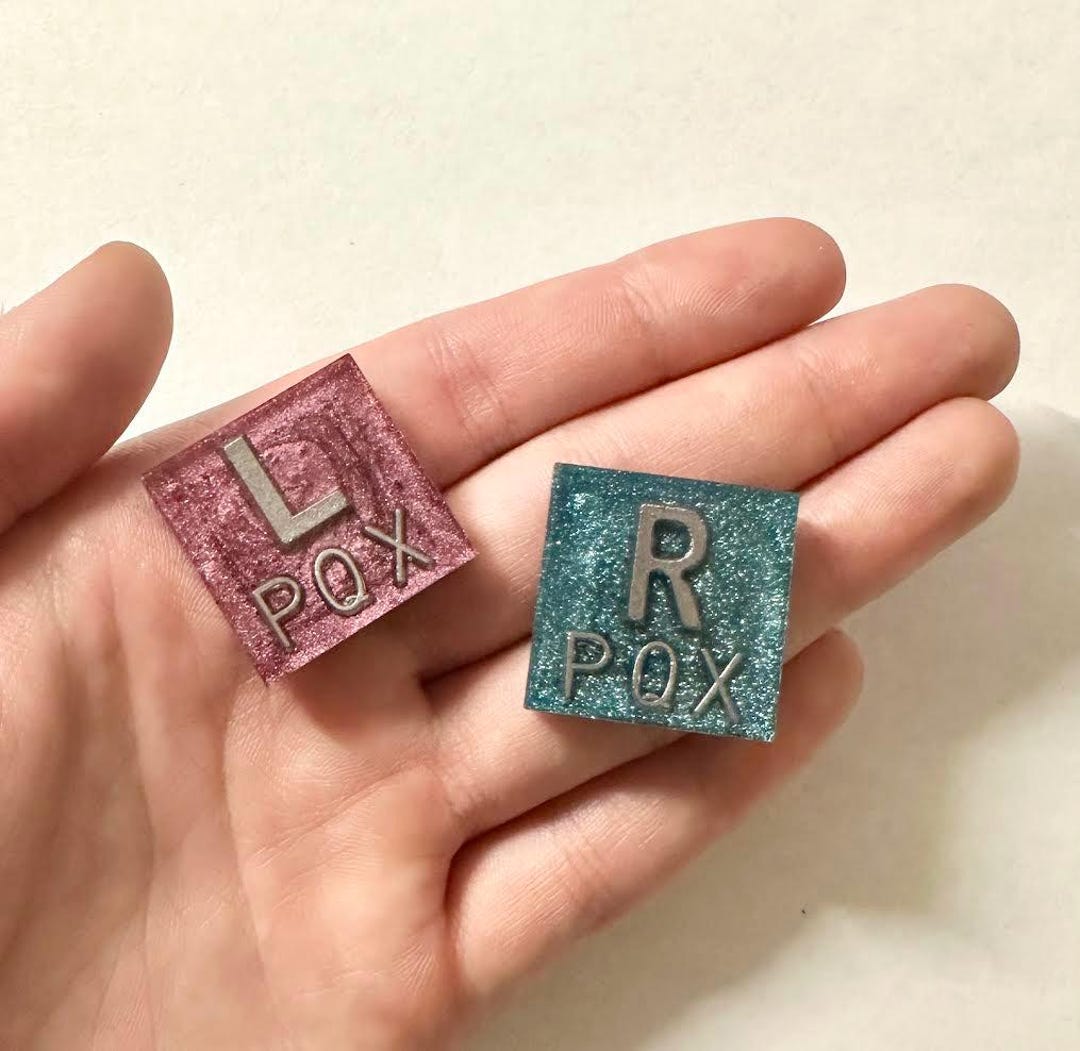 Custom Xray Marker Set With Initials - Large Square, Chrome Colors - Etsy