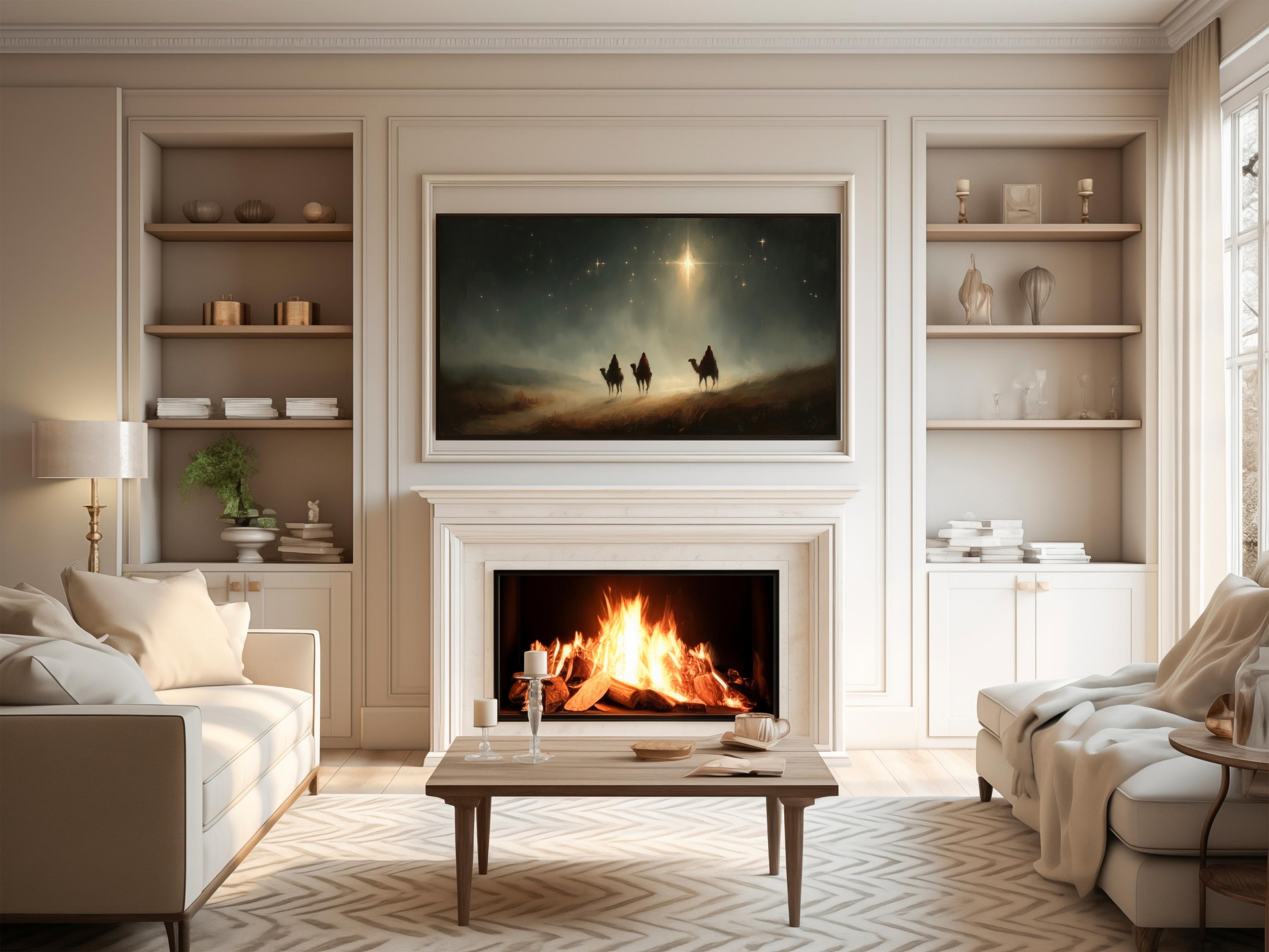 3 Wise Men Frame TV Art: Nativity Star Christmas Painting, Samsung ...