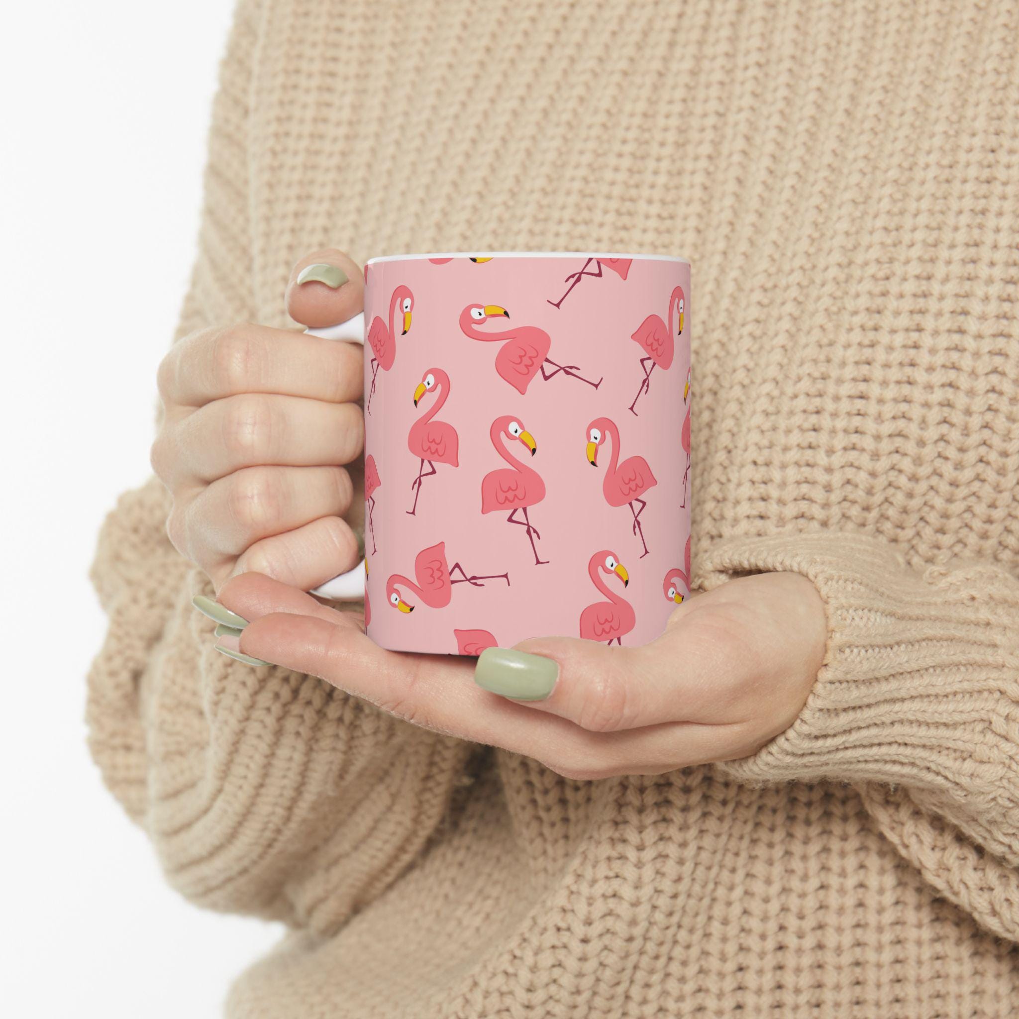 Flamingo Ceramic Mug, Cute Flamingo Coffee Cup, Tropical Drinkware ...