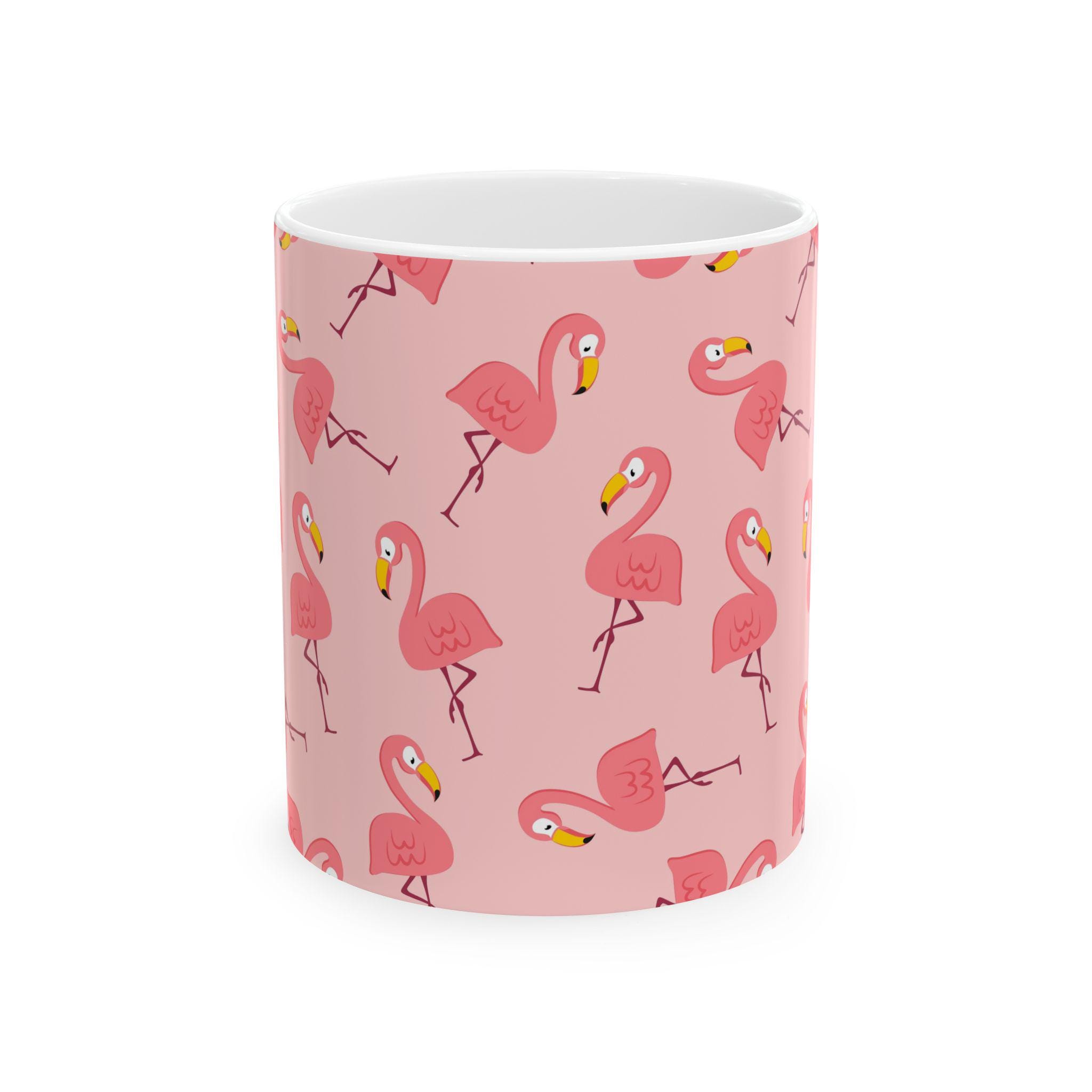 Flamingo Ceramic Mug, Cute Flamingo Coffee Cup, Tropical Drinkware ...
