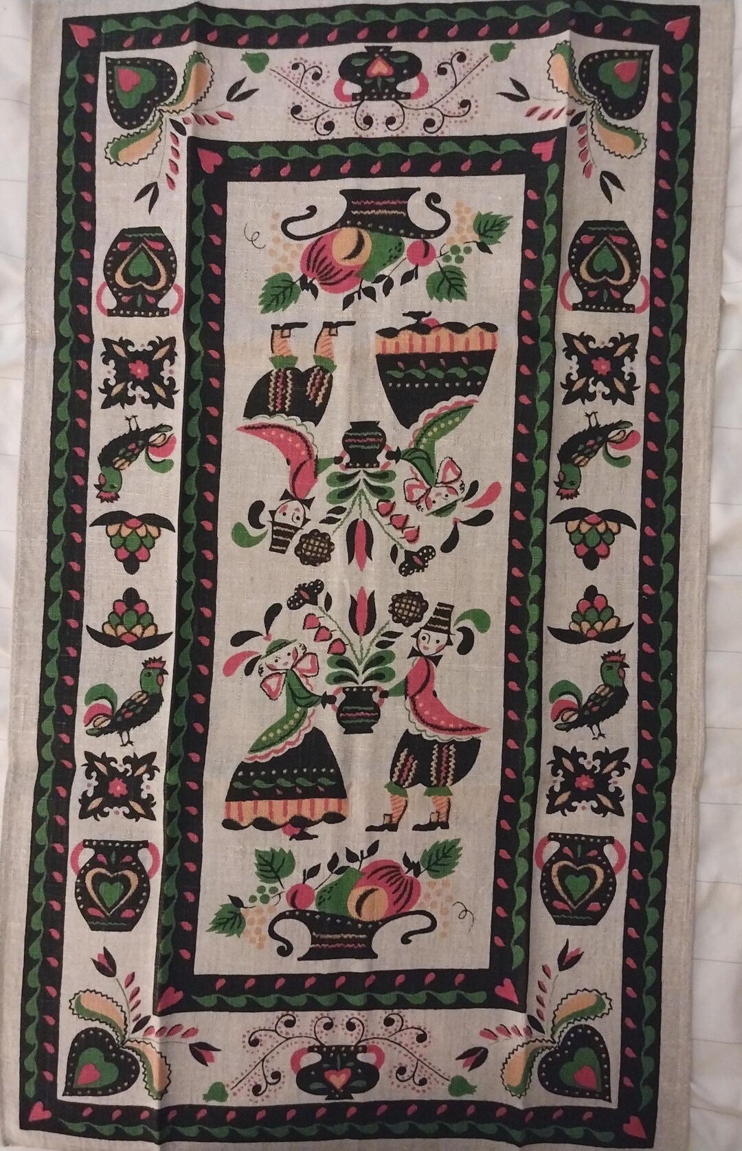 New Vintage Linen Parisian Prints Tea Towel Featuring Pennsylvania ...