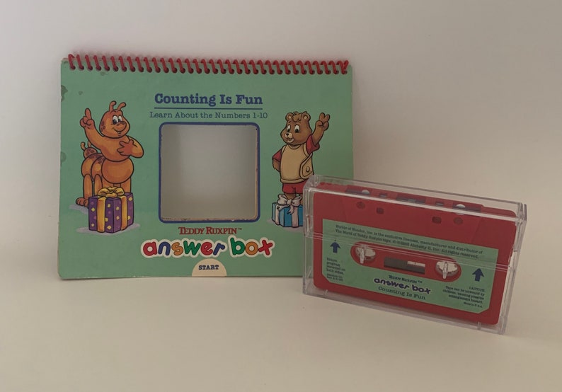 Teddy Ruxpin Answer Box With Counting is Fun Book and Tape - Etsy