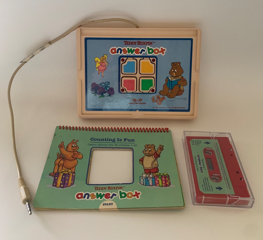 Teddy Ruxpin Answer Box With Counting is Fun Book and Tape - Etsy