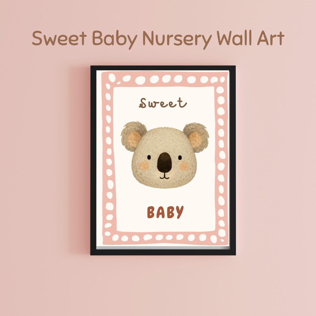 Watercolor Koala Nursery Art: "sweet Baby" Printable (digital Download ...